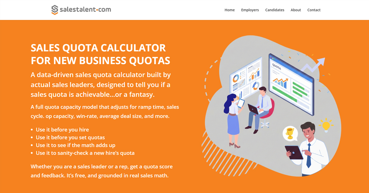 Sales Quota Calculator | SalesTalent.com Sales Recruiters